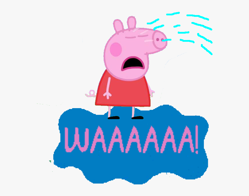 Sad Peppa Pig Transparent Clipart , Png Download - Waaaaaa Vs Peppa Pig ...