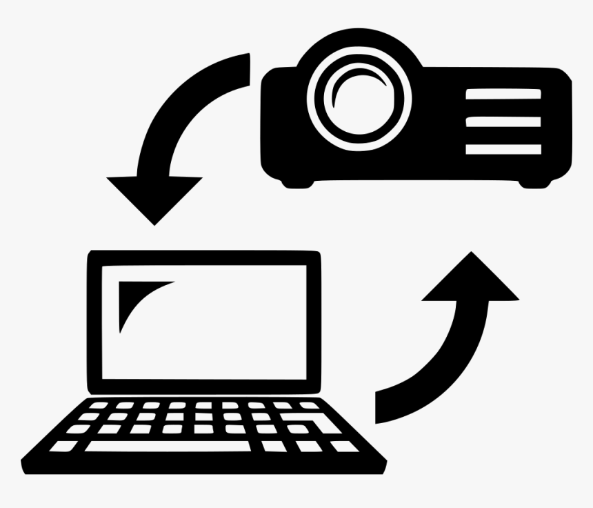 Change Laptop To Presentation - Desktop Computer Icon Png, Transparent ...
