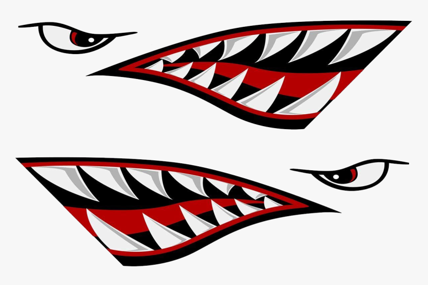 Shark Teeth Png Transparent Image - Shark Decal, Png Download ...