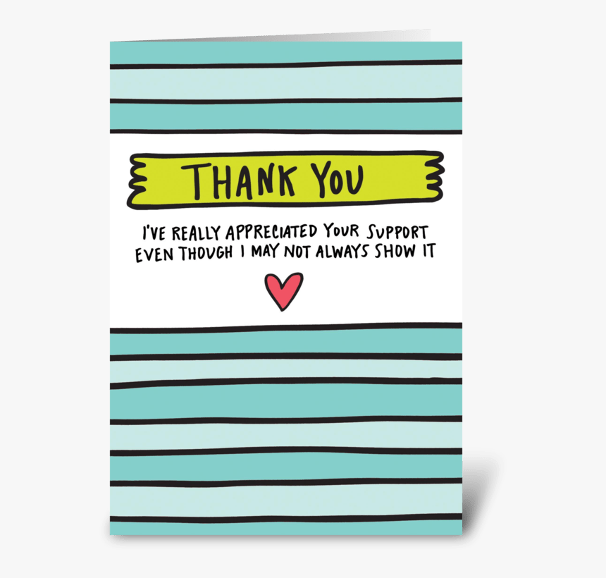 Thank You For Your Support Greeting Card - Carmine, HD Png Download ...