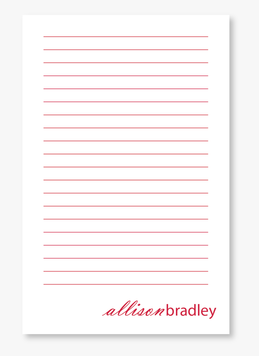 Custom Notepad Personalized Standard Lines - Paper, HD Png Download ...