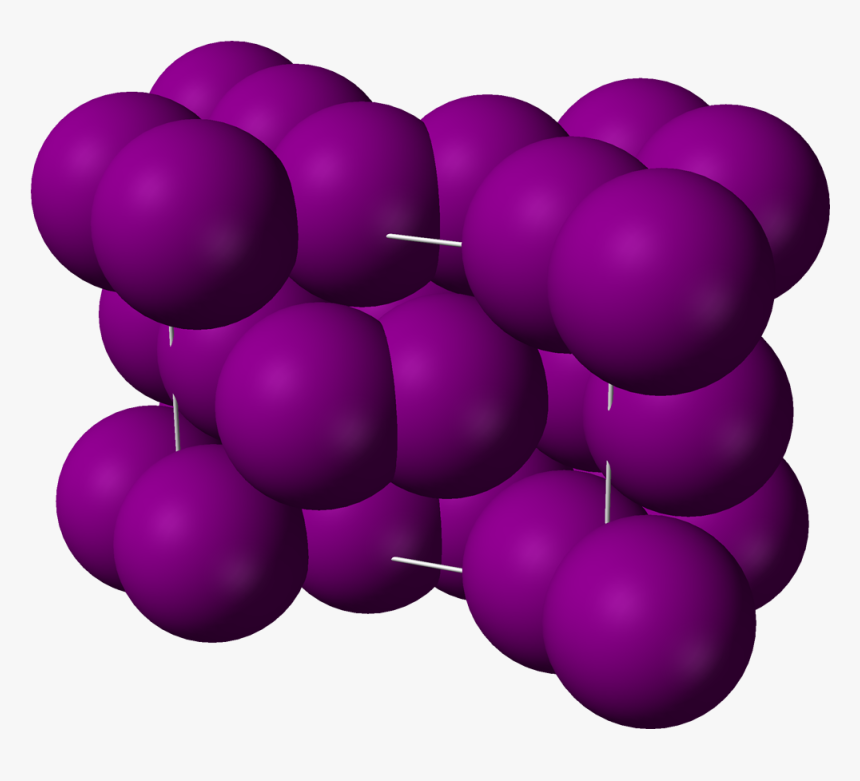 Iodine Unit Cell 3d Vdw - Iodine Structure, HD Png Download ...