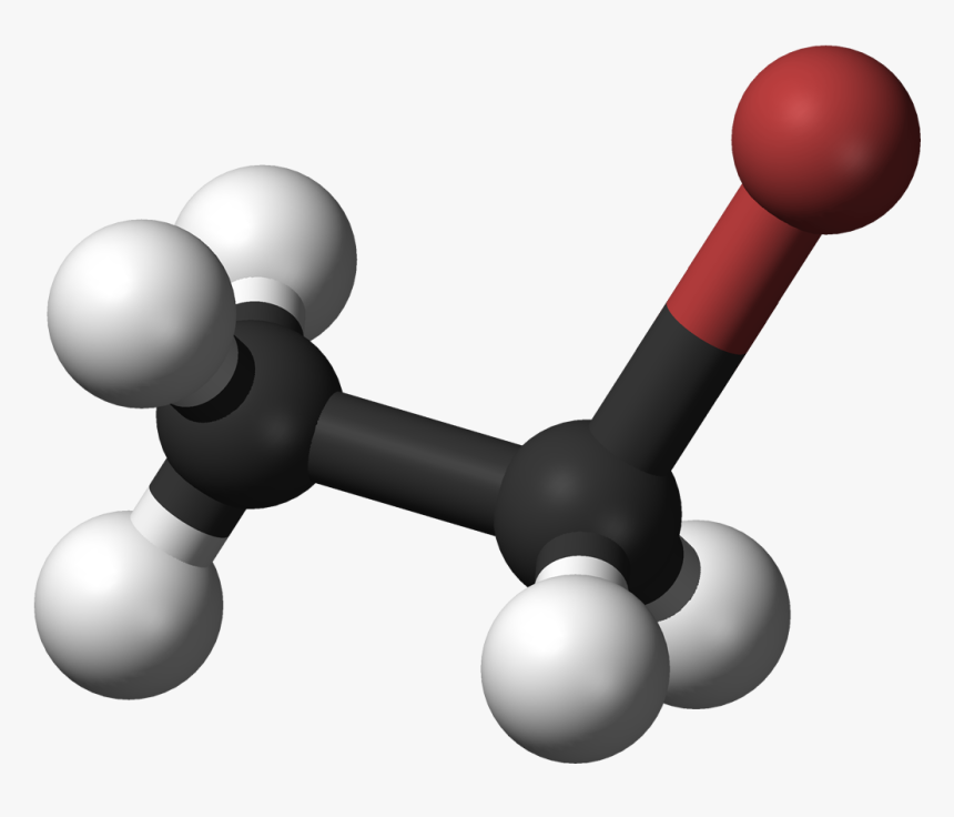 Bromoethane 3d Balls - Alkyl Halide 3d Structure, HD Png Download ...