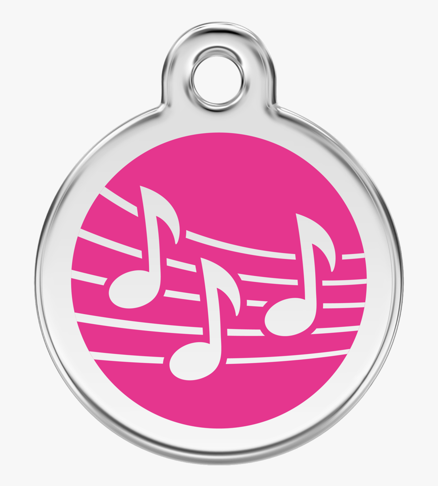 Red Dingo Stainless Steel & Enamel Music Notes Dog - Red Dingo, HD Png ...