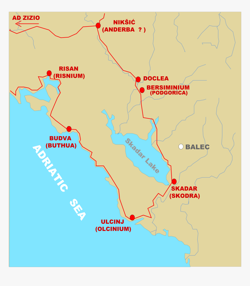 Medieval Balec And Ancient Roman Roads - Atlas, HD Png Download ...