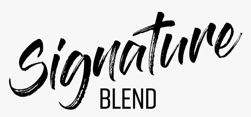 Signature Blend Blue Slush By Ohm Brew - Calligraphy, HD Png Download ...
