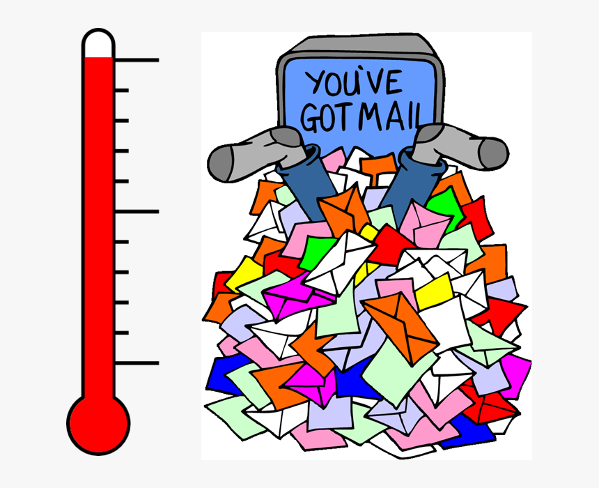 Mail Clipart Email Etiquette - Drowning In Emails Gif, HD Png Download ...
