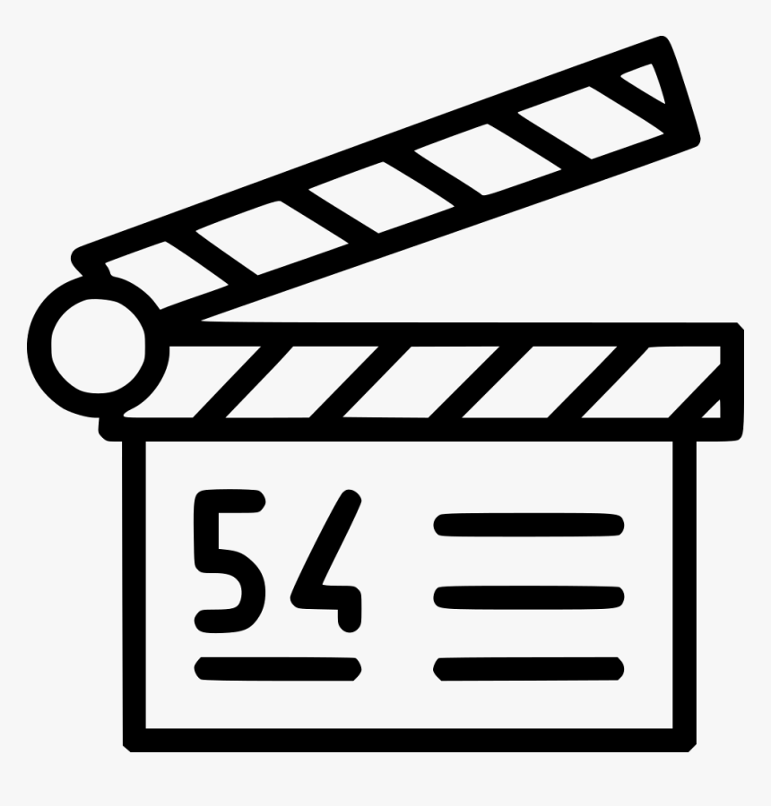 Film Clapper - Movie Action Thing Outline, HD Png Download ...