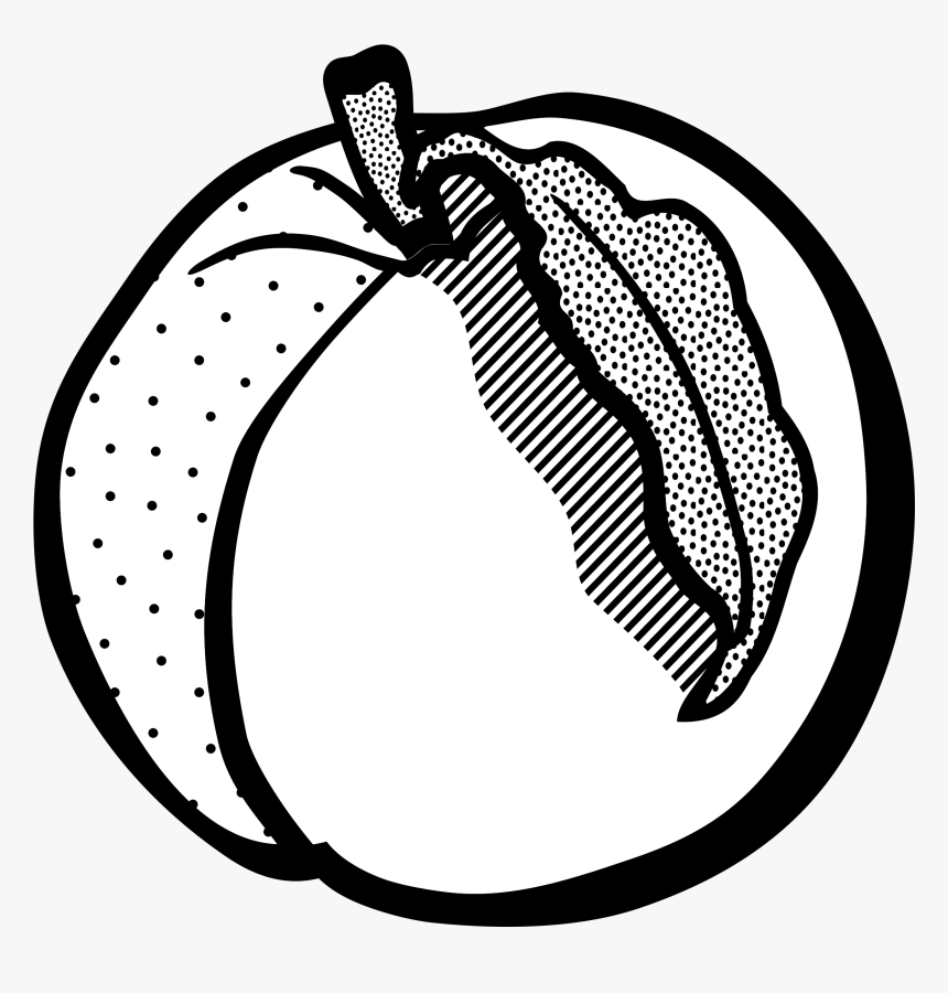 Clip Art Freeuse Library Peach Clipart Line Art Frames - Peach Clipart ...