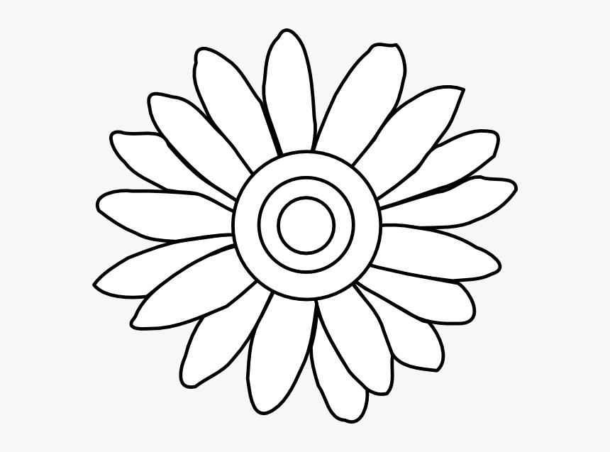 Flower Outline, HD Png Download , Transparent Png Image - PNGitem
