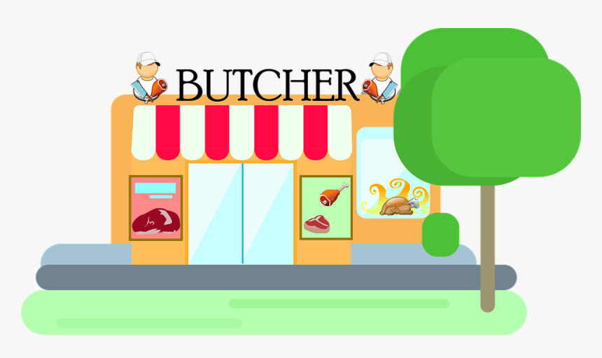 Butcher Shop Cartoon Png, Transparent Png , Transparent Png Image - PNGitem