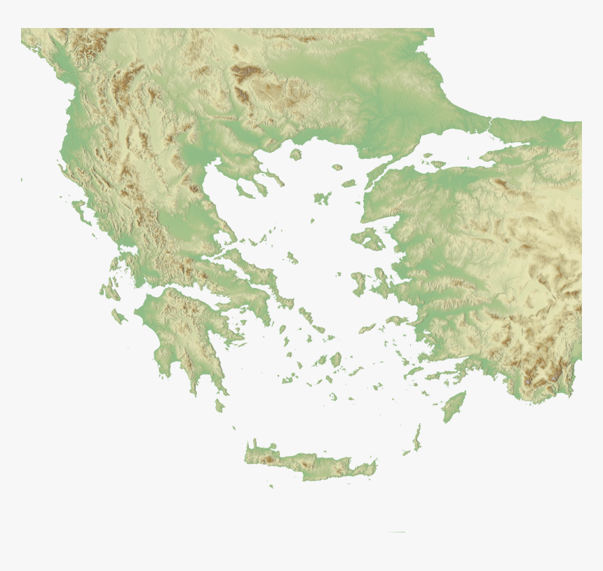 Physical Maps Of Greece - Greece Map, HD Png Download , Transparent Png ...