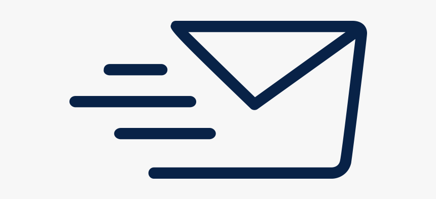 Outline Of Piece Of Mail With Lines Behind It As If - Mail Quick, HD ...