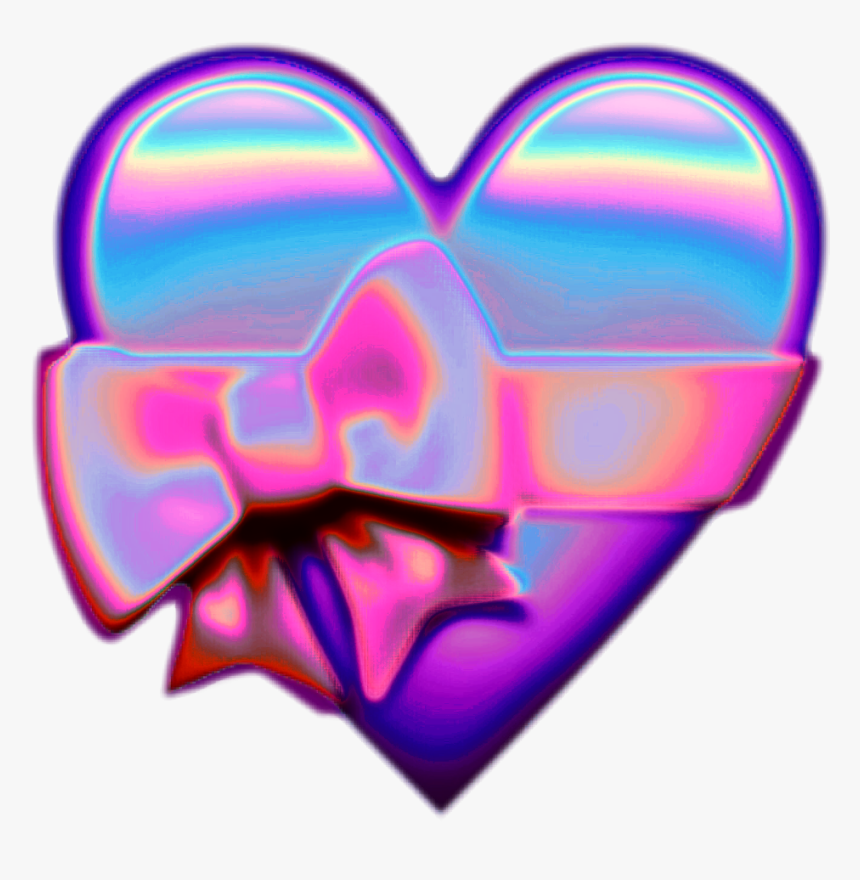 #holo #holographic #heart #bow #hearts #emoji #iridescent - Png Holo ...