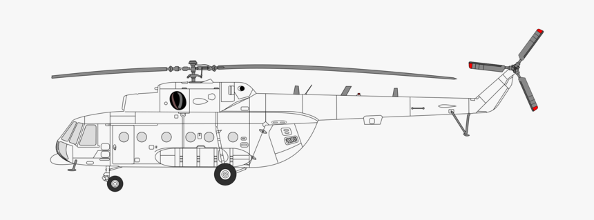 Line Art,angle,flap - Mil Mi 8 Design, HD Png Download , Transparent ...