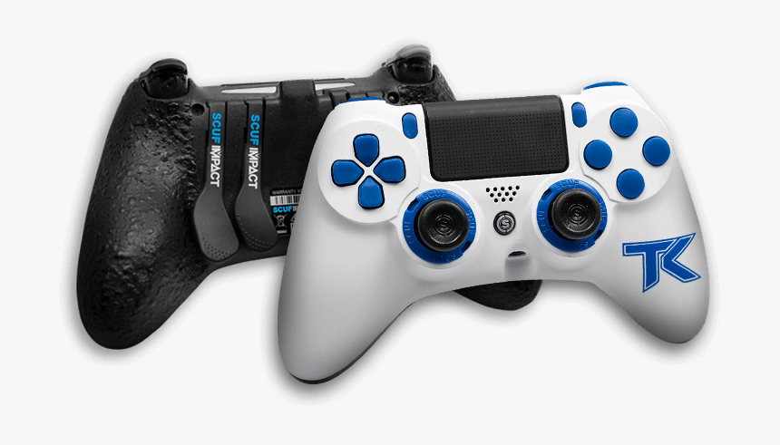 White And Blue Scuf Controller, HD Png Download , Transparent Png Image ...