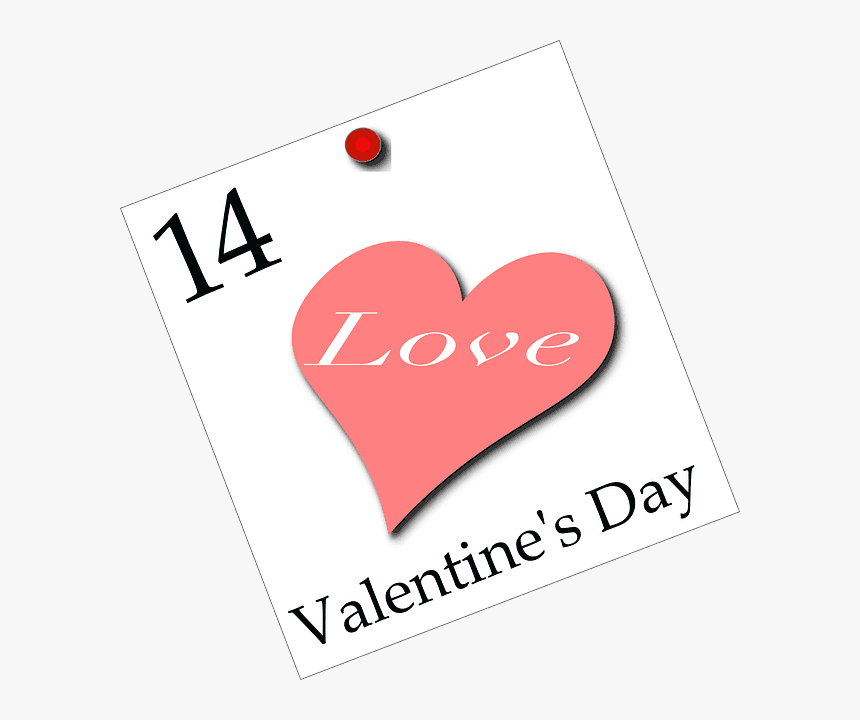 Valentines Day February 14 Svg Clip Arts - Heart, HD Png Download ...