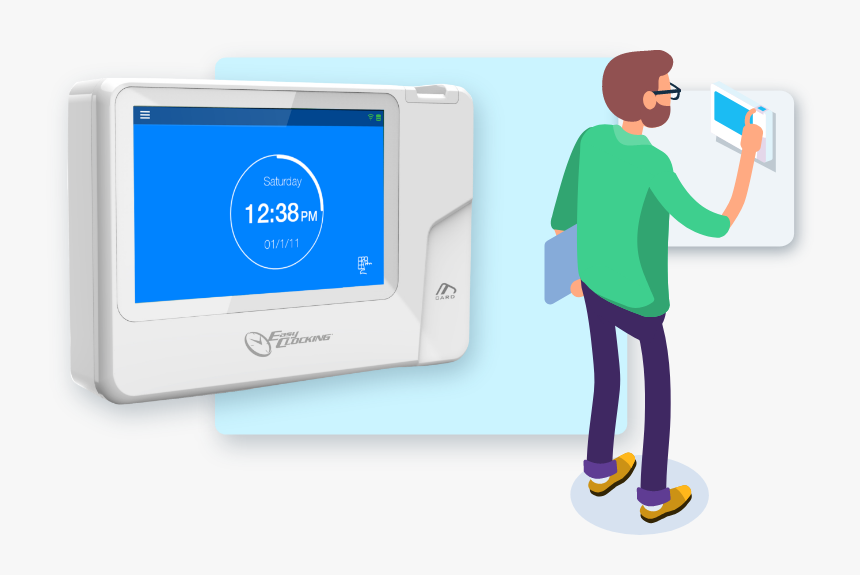 Time Tracking Fingerprint Time Clocks - Electronics, HD Png Download ...