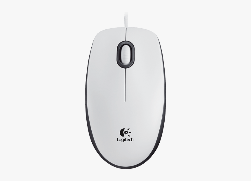 Mouse M100 Corded White Mouse - Logitech Wireless Mouse, HD Png ...