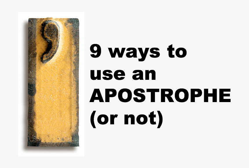 When To Use An Apostrophe - Apostrophe, HD Png Download , Transparent ...