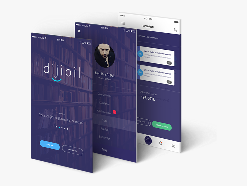Online Course Mobile Ui App Design Udemy App Udemy - Graphic Design, HD ...