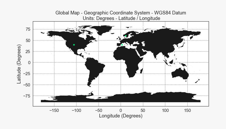 Global Map In Geographic Coordinate Reference System - World Map ...