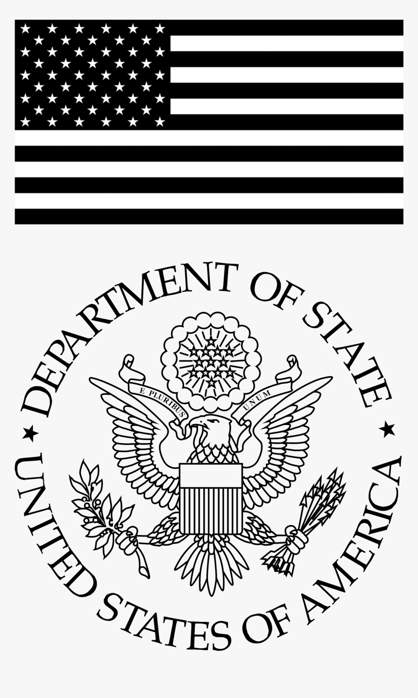 State Seal And Flag Stacked - Department Of State Stamp, HD Png ...