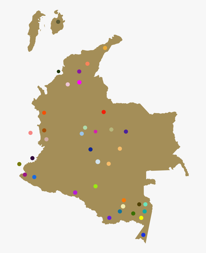 Colombia Map In Red, HD Png Download , Transparent Png Image - PNGitem