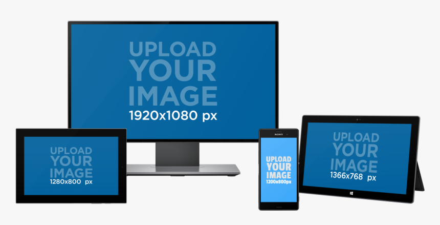 Multiple Tv Screen Mockup, HD Png Download , Transparent Png Image ...