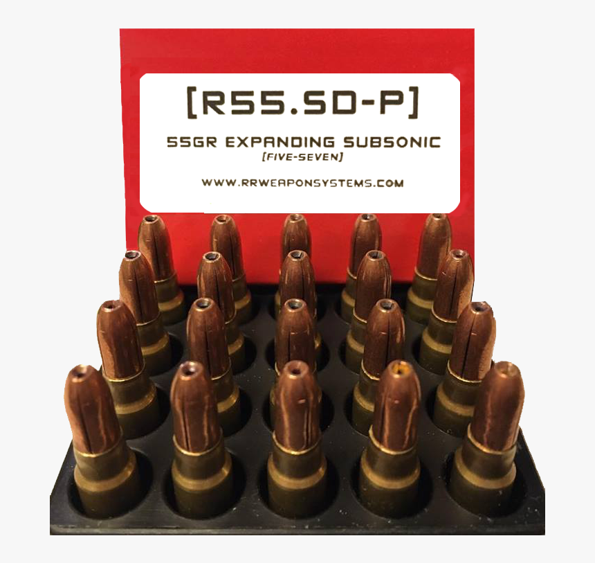 57 Subsonic Defense Ammo R&r R57 - Copper, HD Png Download ...