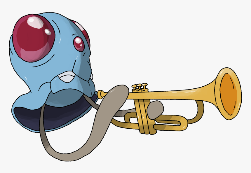 Tentacool By Cid Fox-dcm9qye - Trumpet, HD Png Download , Transparent ...