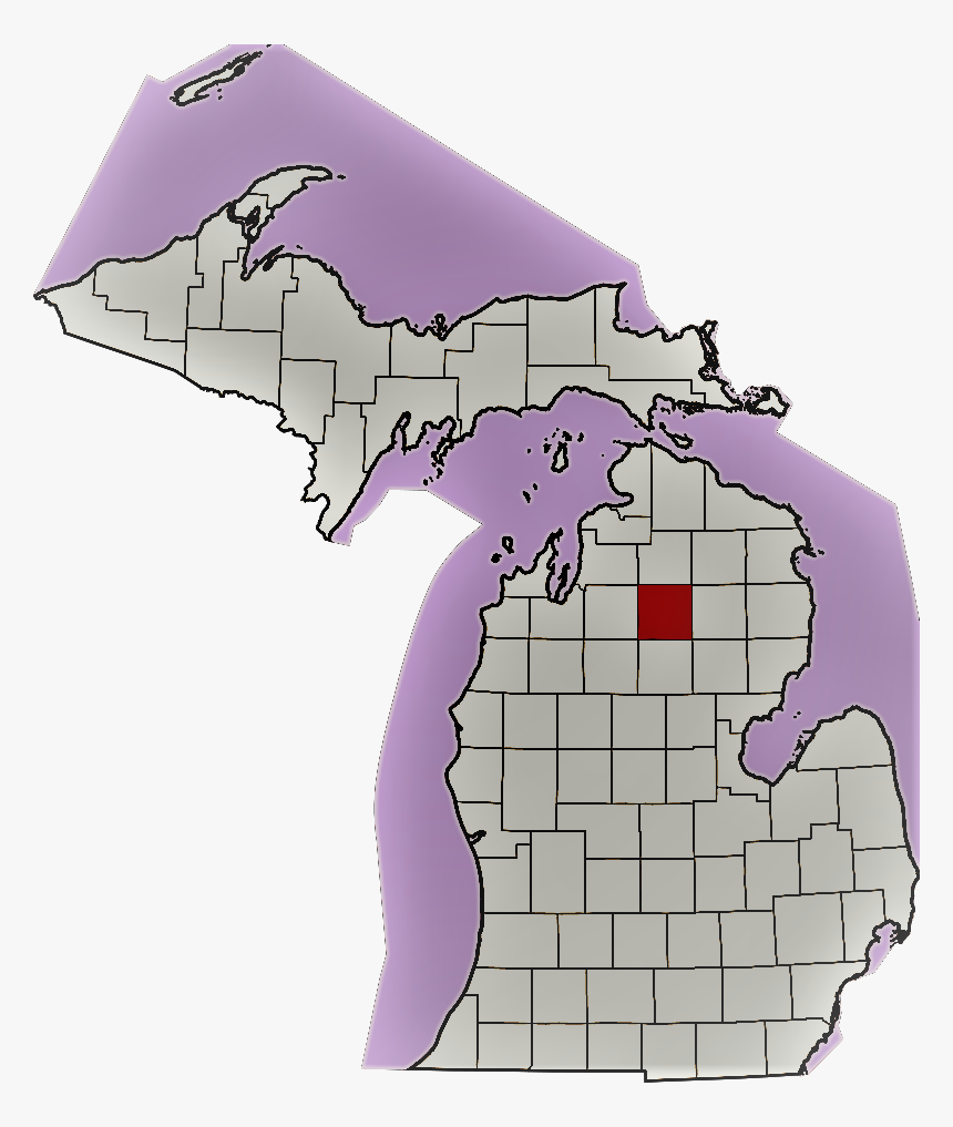 Map Of Michigan, HD Png Download , Transparent Png Image - PNGitem