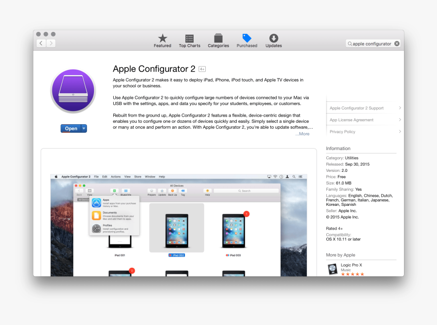 Screen Shot 2015 10 01 At - Apple Configurator 2, HD Png Download ...