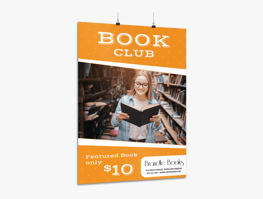 Book Club Poster Template Preview, HD Png Download , Transparent Png ...