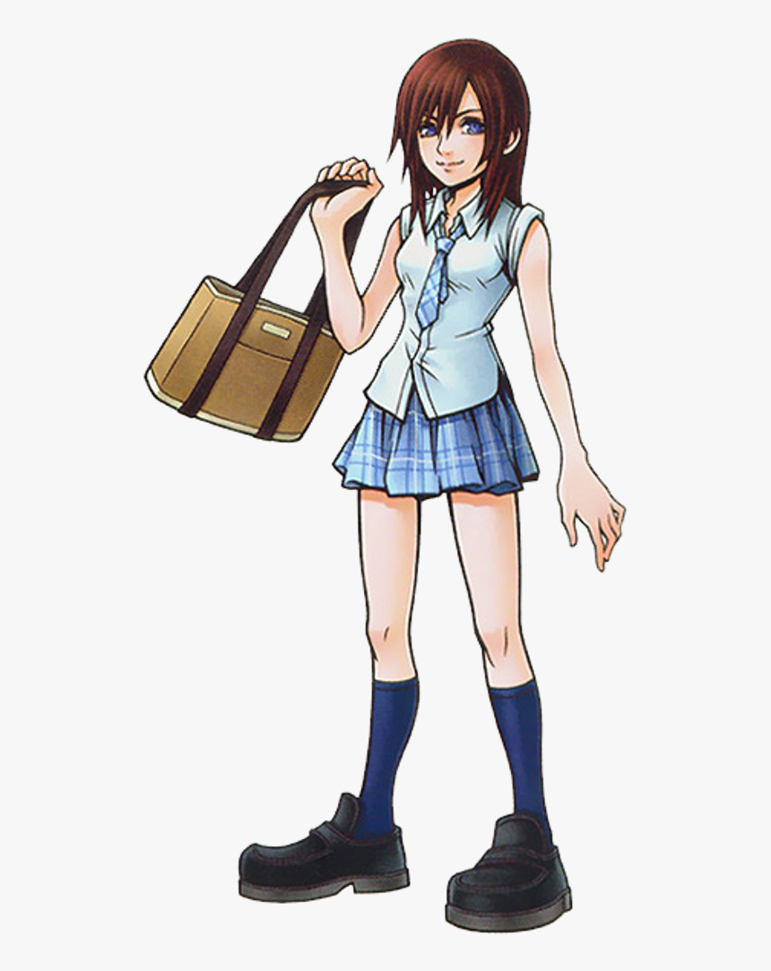 Kairi Wearing School Uniform - Kingdom Hearts Kairi Artwork, HD Png ...