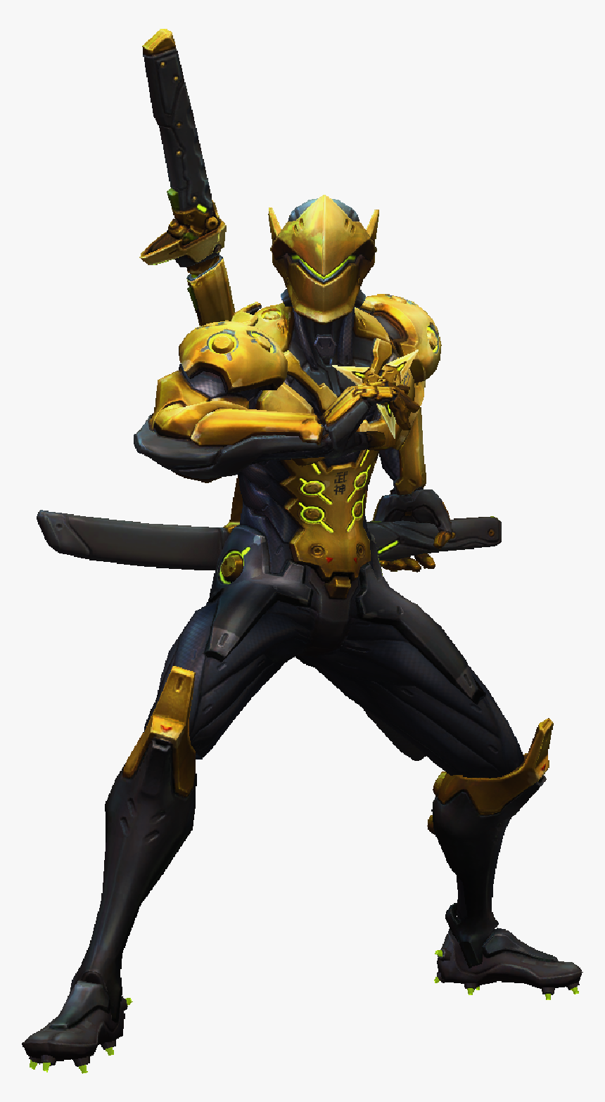Genji Golden Skin - Action Figure, HD Png Download , Transparent Png ...