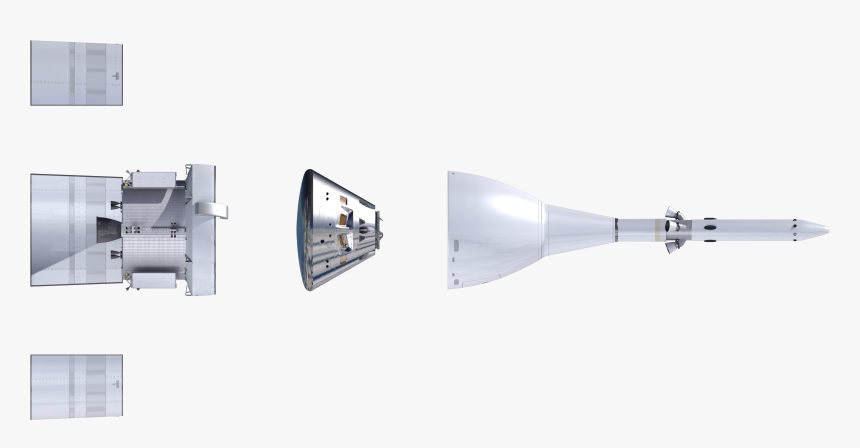 Orthographic View Of Orion Stack, Exploded, Side - Orion Spacecraft ...