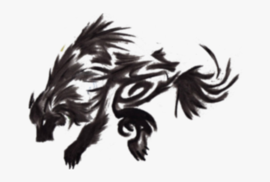 Shadow Wolf Drawing, HD Png Download , Transparent Png Image - PNGitem