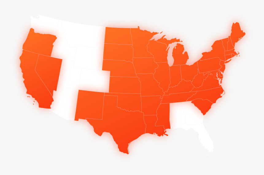 Map Of Us Governors, HD Png Download , Transparent Png Image - PNGitem