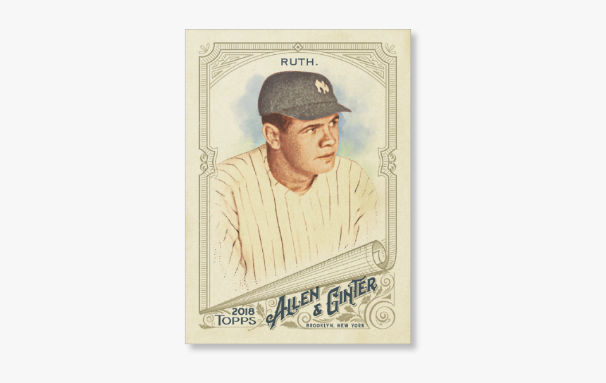 2018 Topps Allen & Ginter Babe Ruth Base Poster - Baseball, HD Png ...