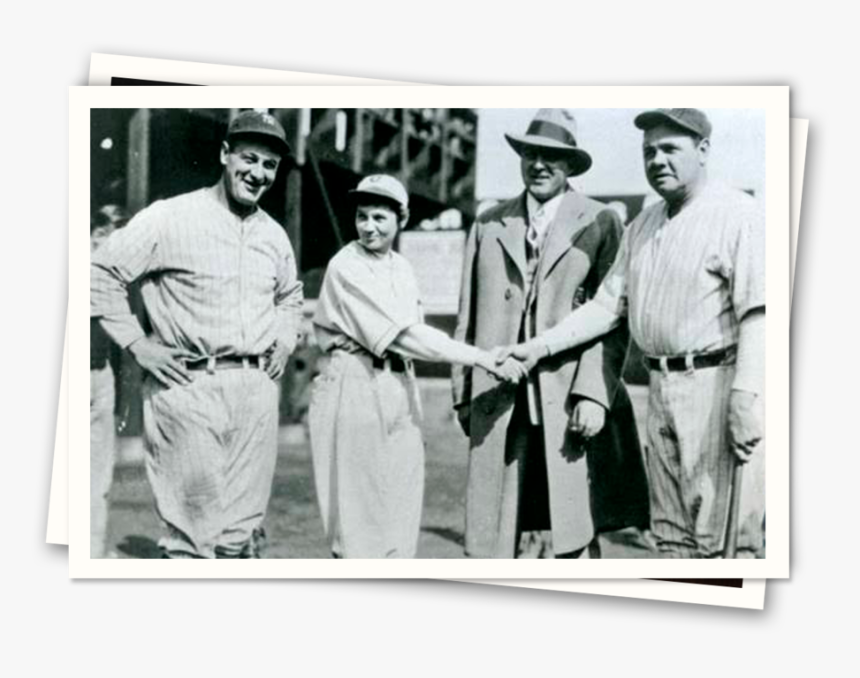 Lou Gehrig, Jackie Mitchell, Joe Engel And Babe Ruth - Jackie Mitchell ...