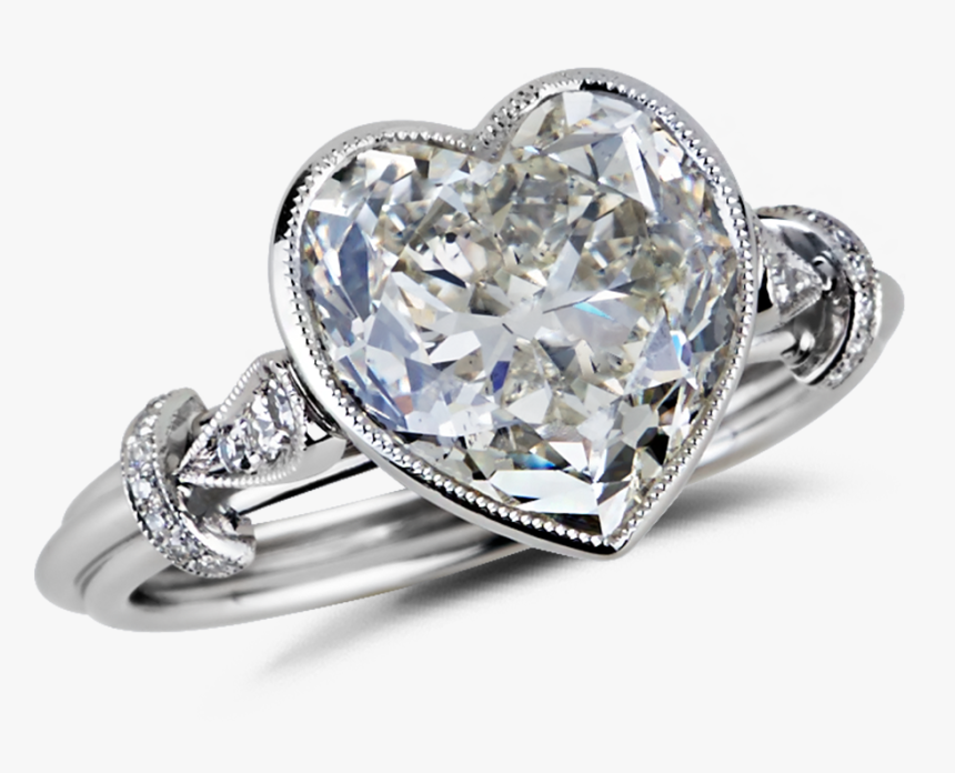 Rings Heart Shaped Bezel, HD Png Download , Transparent Png Image - PNGitem