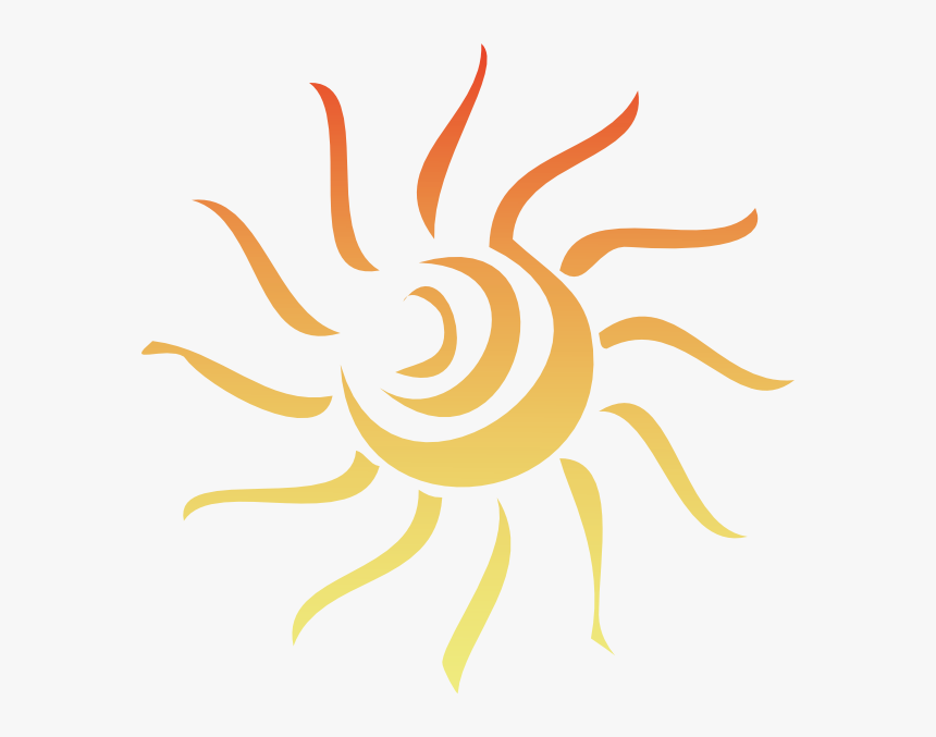 Half Sun With Rays Png Transparent Half Sun With Rays - Clip Art Tribal ...