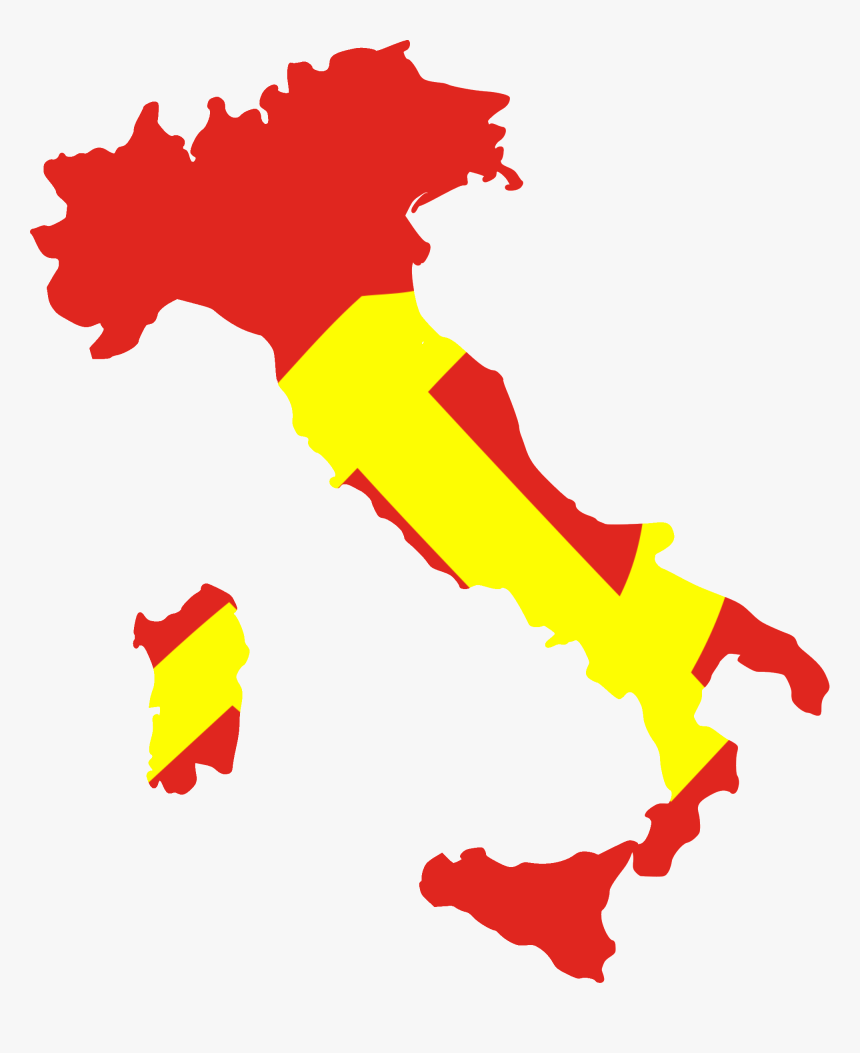 Flag Map Of Italy - Italy Map Vector Png, Transparent Png , Transparent ...