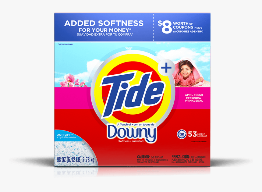 Tide Plus A Touch Of Downy April Fresh - Graphic Design, HD Png ...