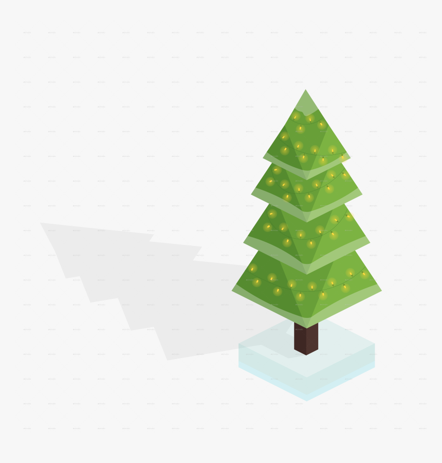 Isometric By Bohdan Bevz - Christmas Tree, HD Png Download ...