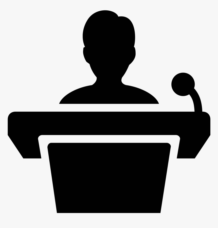 Lecturer Icon Free - Public Speaking Speaker Icon Png, Transparent Png ...