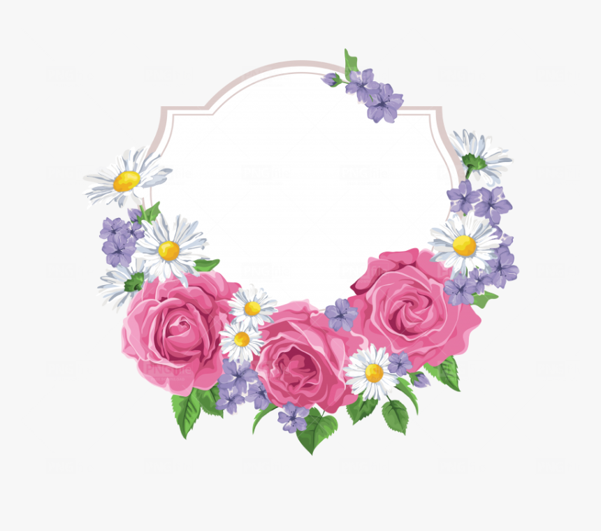 Pink Flower Corner Border Png, Transparent Png , Transparent Png Image ...