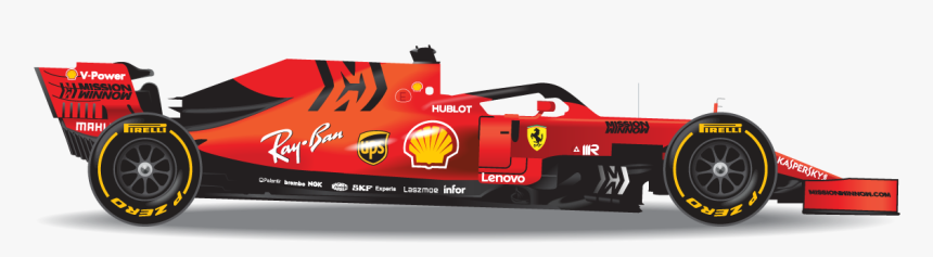 F1 2019 Car Transparent, HD Png Download , Transparent Png Image - PNGitem