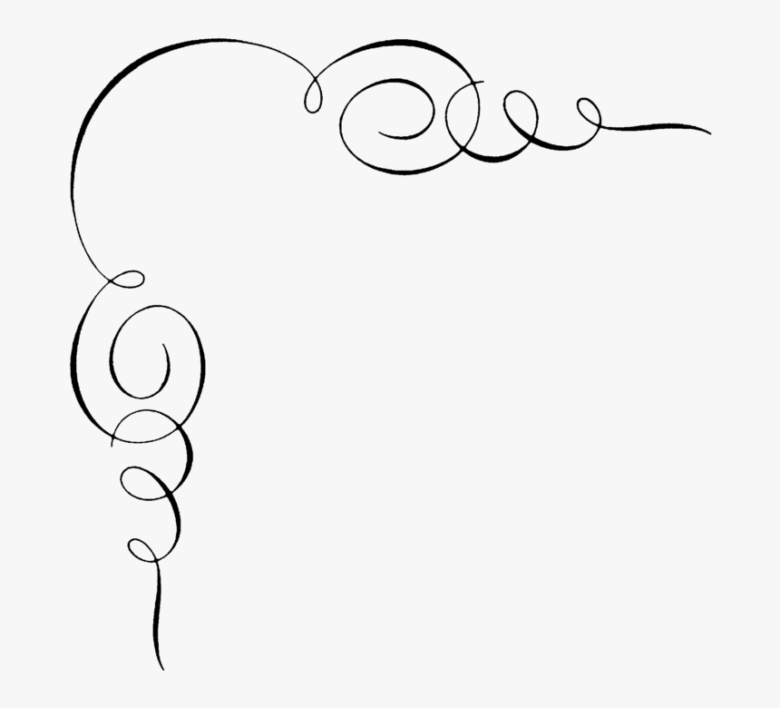 Free Border Clipart - Cursive Border, HD Png Download , Transparent Png ...
